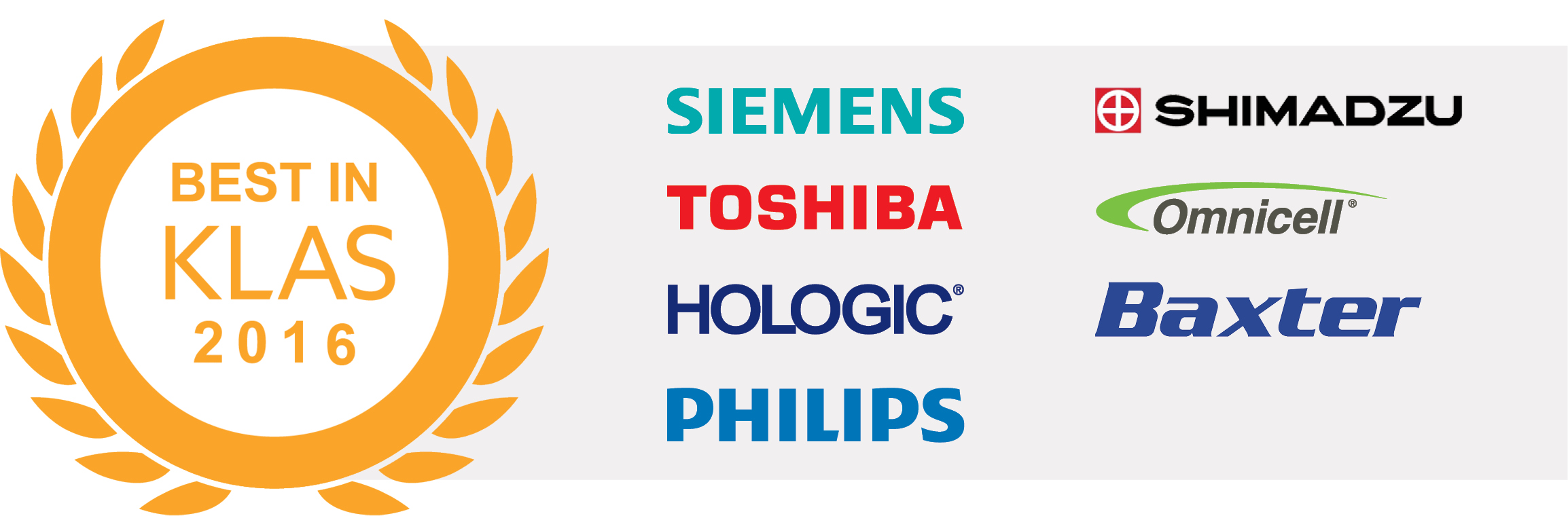 2016 Best in KLAS Awards Medical Equipment - KLAS Report